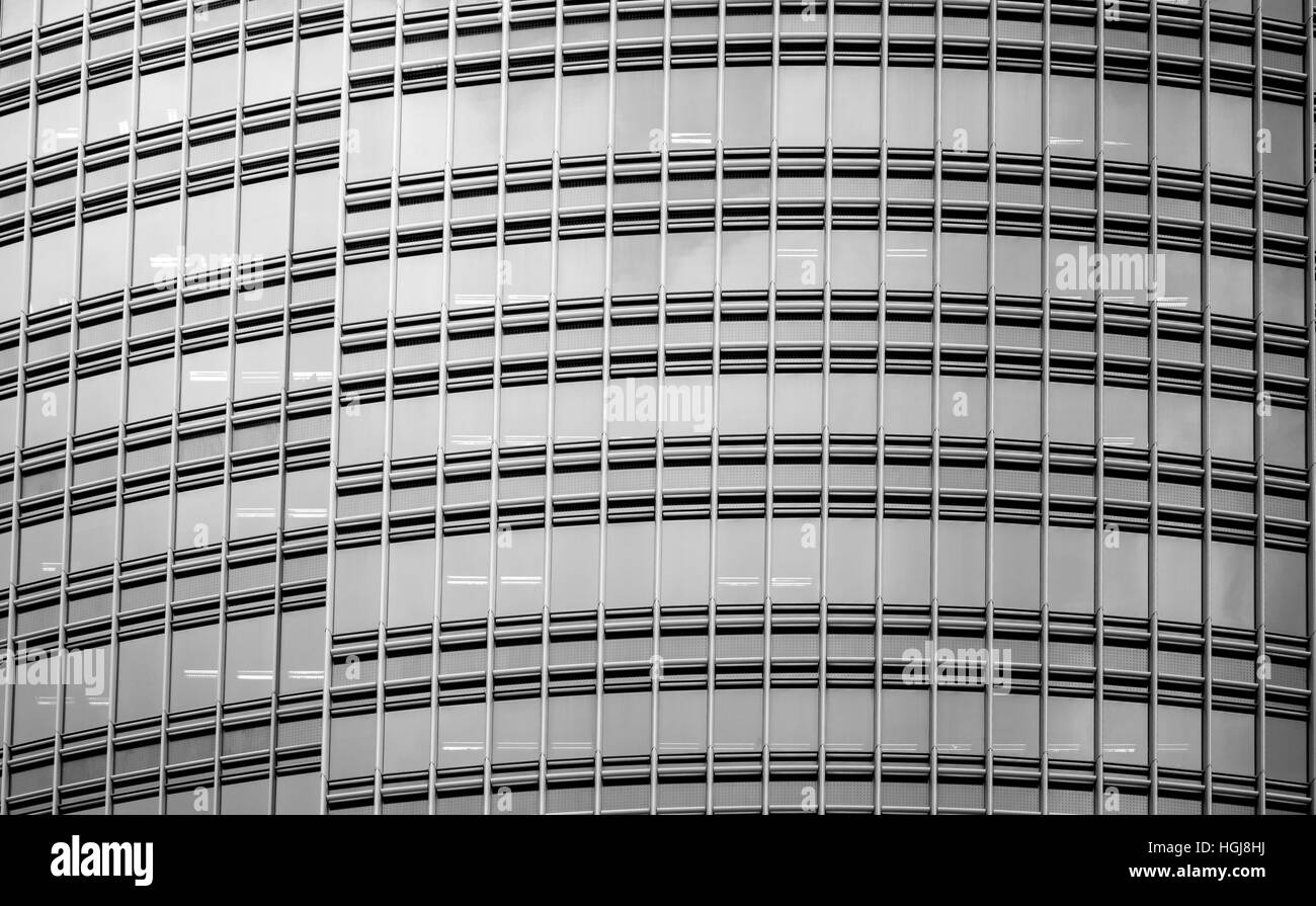 Windows of commercial building in Hong Kong with B&W color Stock Photo ...