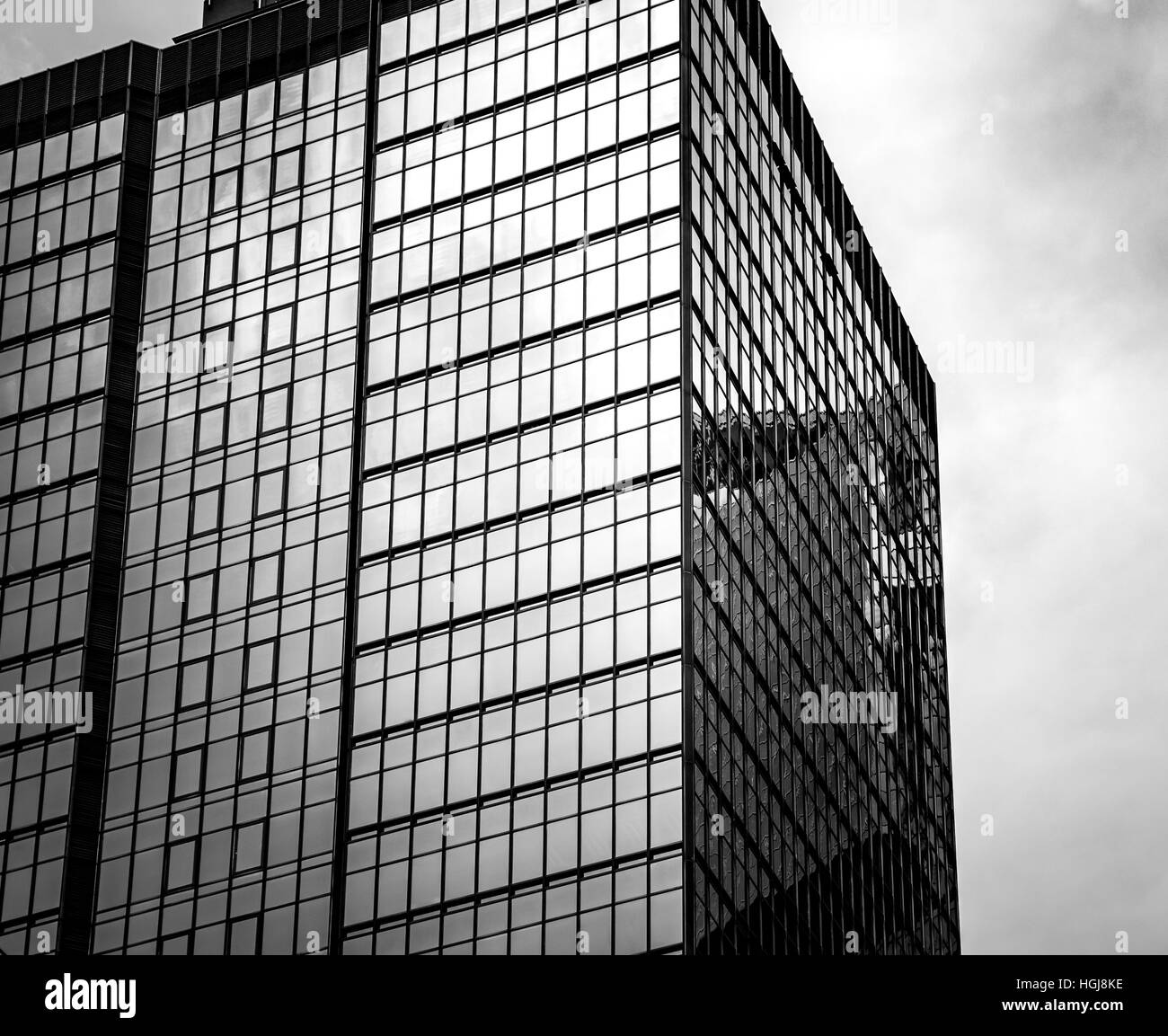 Windows of commercial building in Hong Kong with B&W color Stock Photo ...