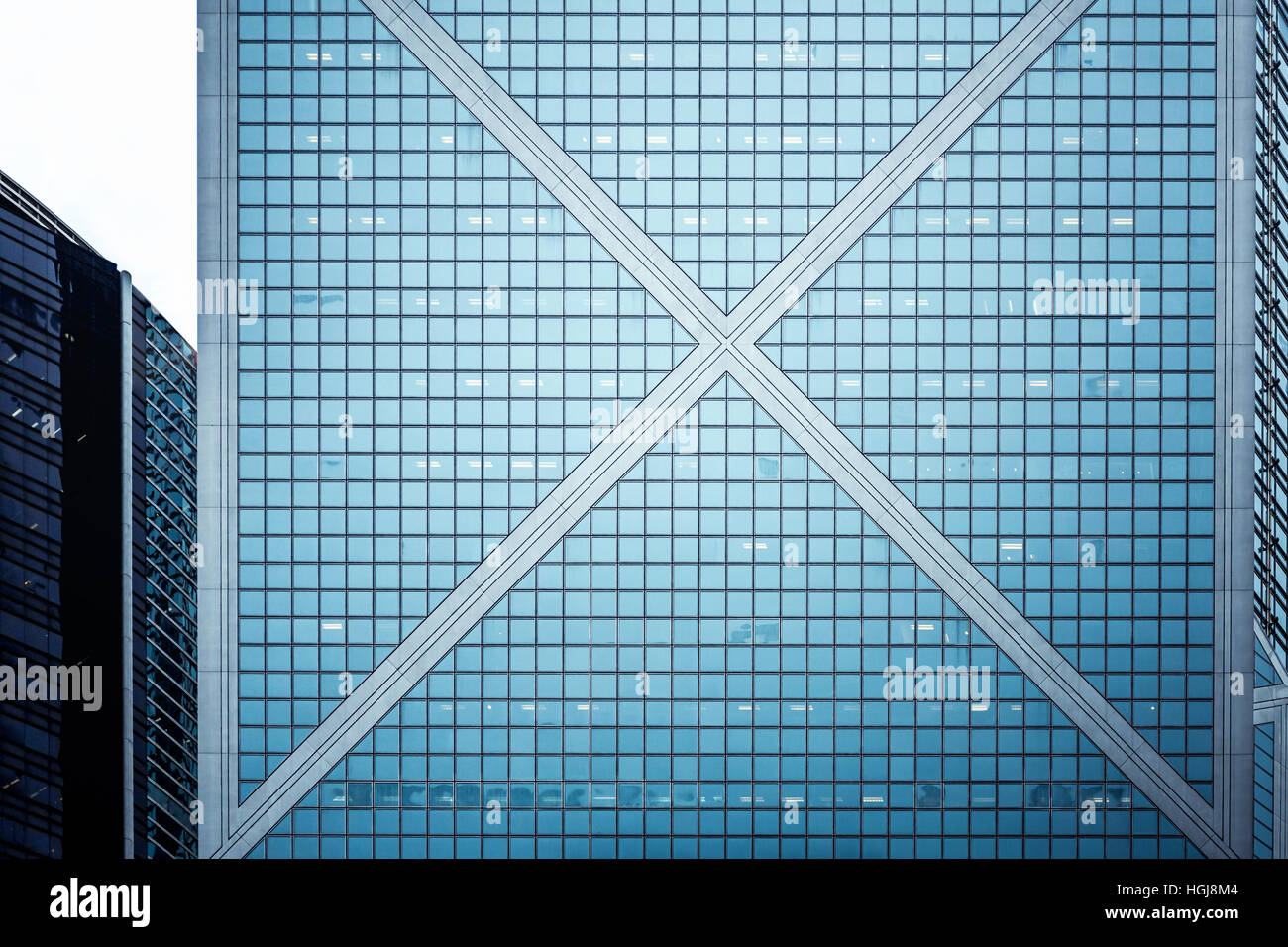 Windows of commercial building in Hong Kong Stock Photo - Alamy