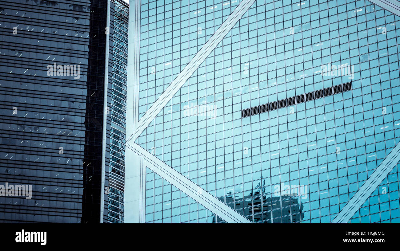 Windows of commercial building in Hong Kong Stock Photo - Alamy