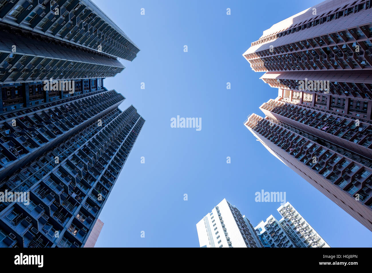 Windows of commercial building in Hong Kong Stock Photo - Alamy