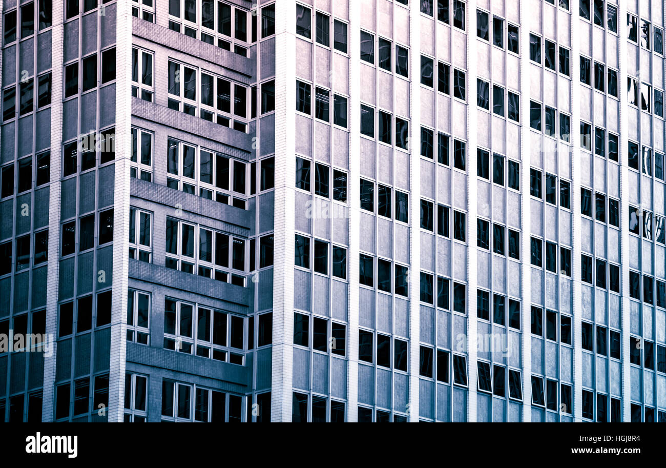 Windows of commercial building in Hong Kong Stock Photo - Alamy
