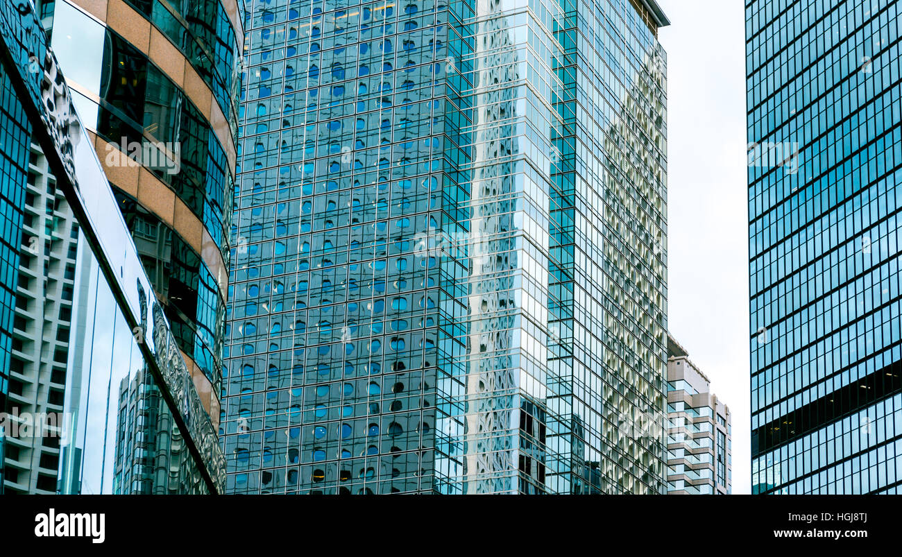 Windows of commercial building in Hong Kong Stock Photo - Alamy