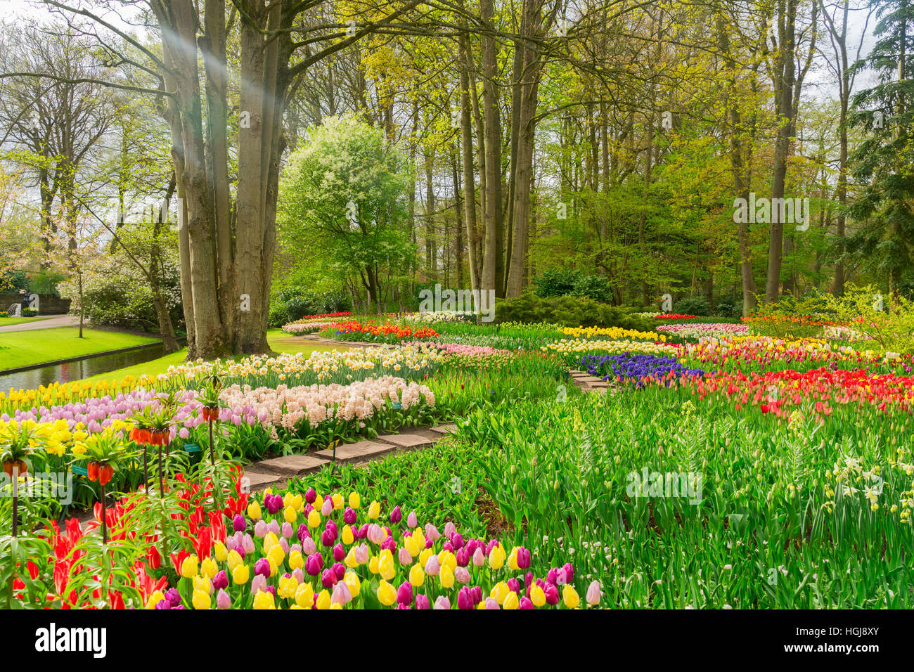 Formal spring garden Stock Photo - Alamy