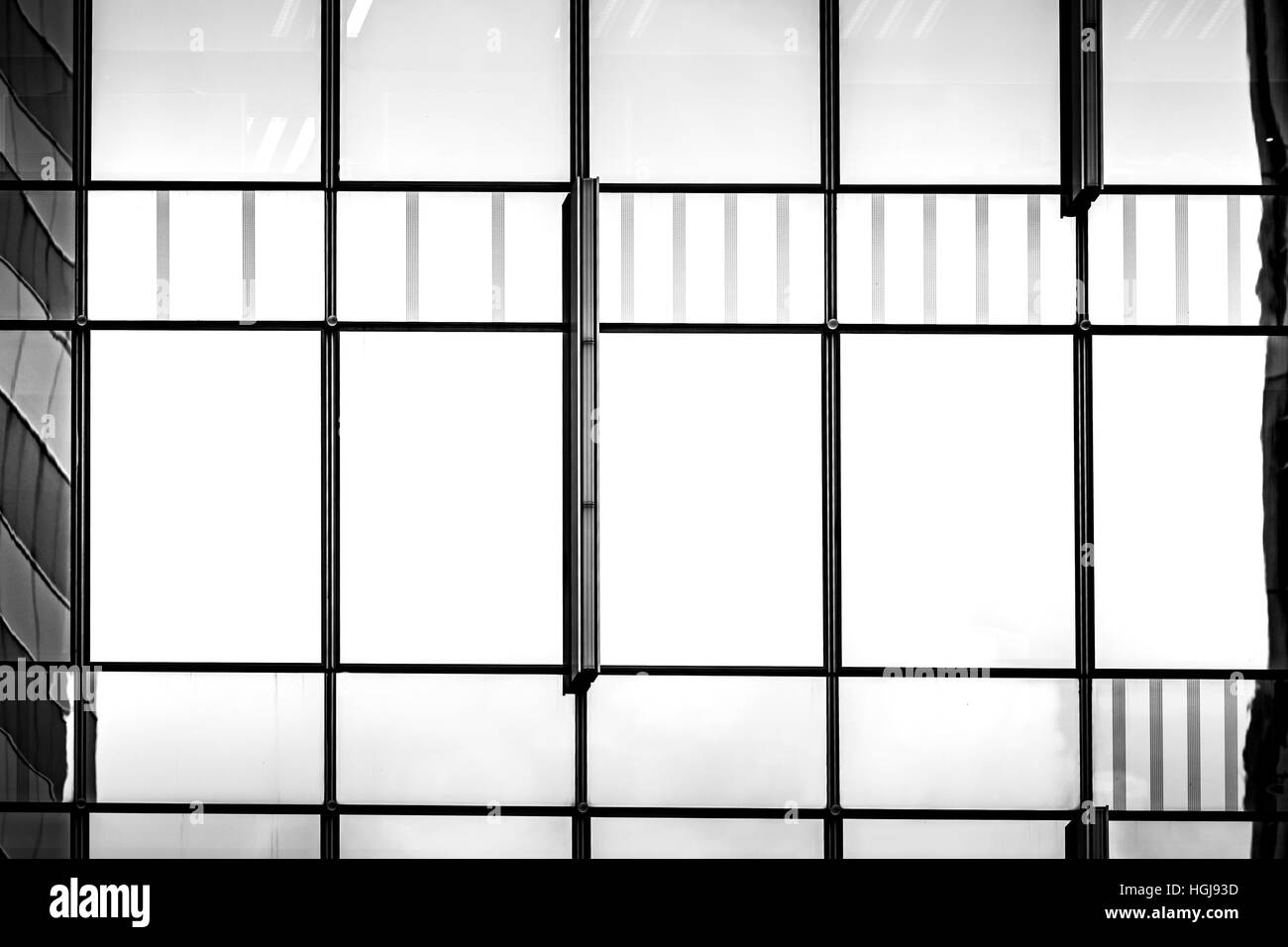Windows of commercial building in Hong Kong with B&W color Stock Photo ...