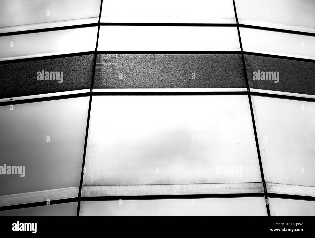 Windows of commercial building in Hong Kong with B&W color Stock Photo ...