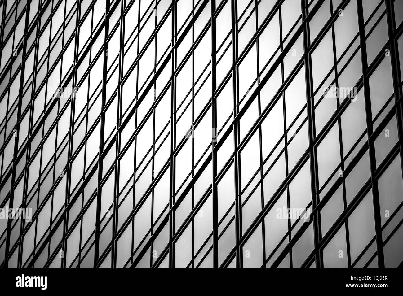 Windows of commercial building in Hong Kong with B&W color Stock Photo ...