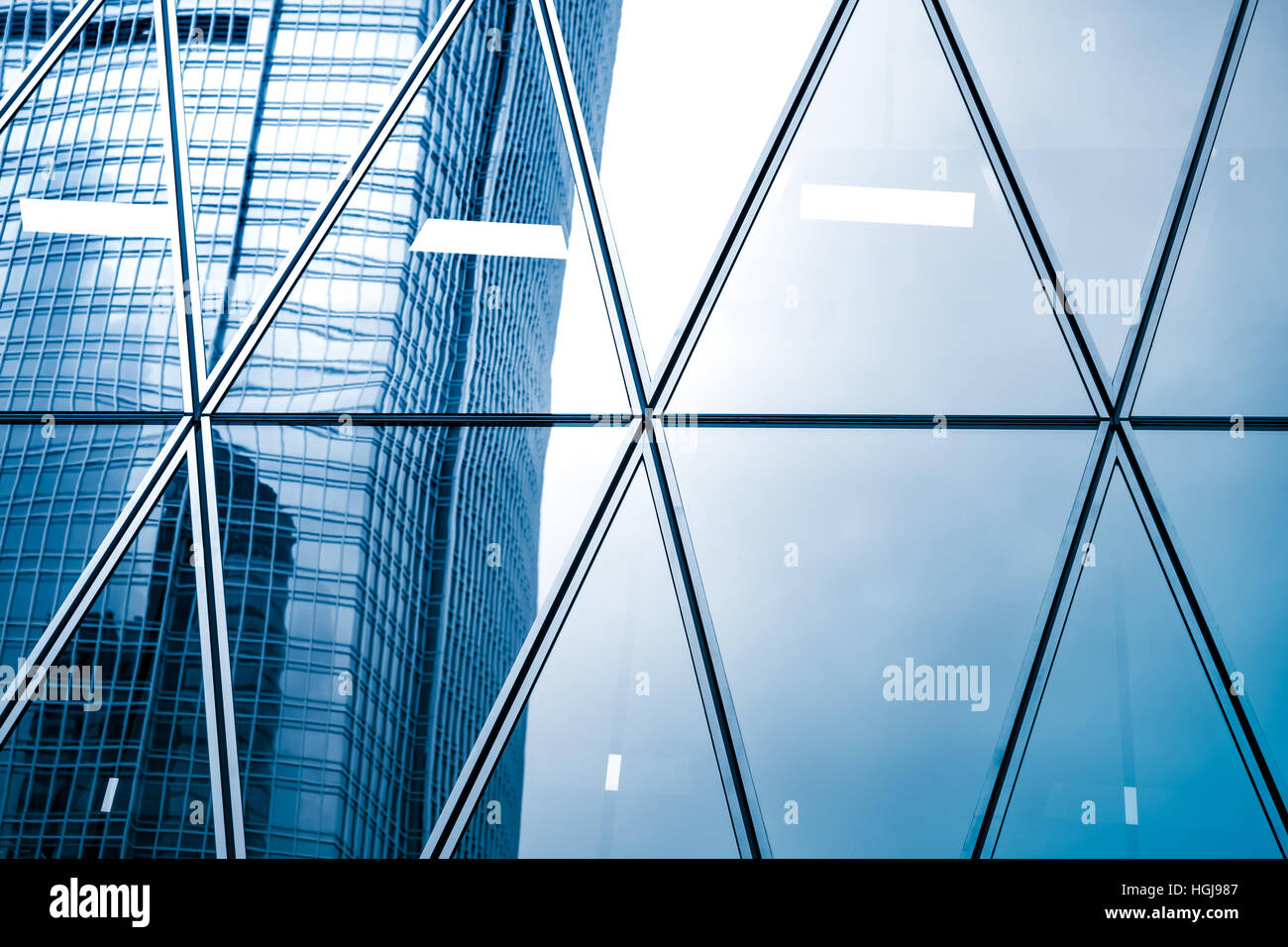 Windows of commercial building in Hong Kong Stock Photo - Alamy