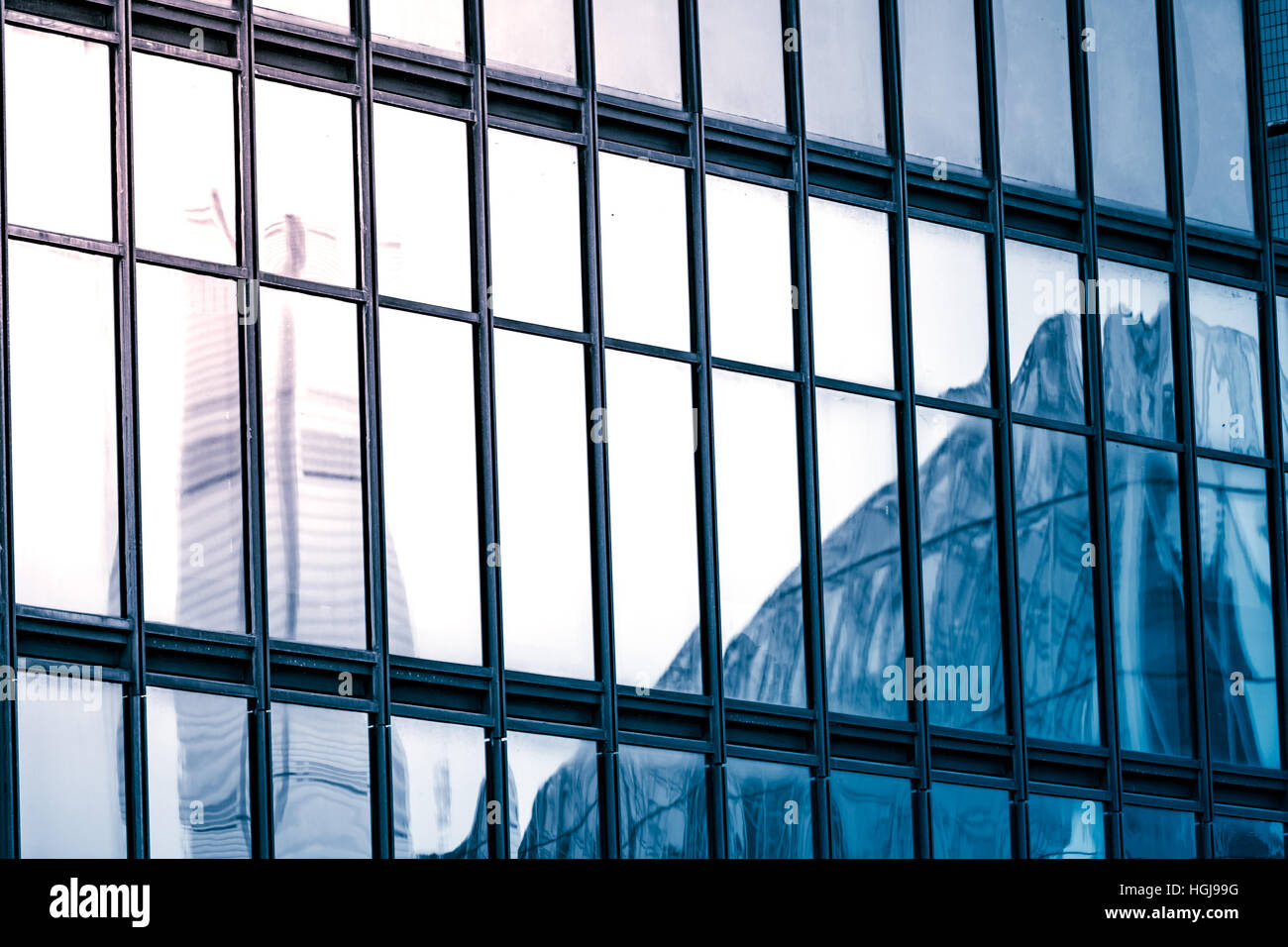 Windows of commercial building in Hong Kong Stock Photo - Alamy