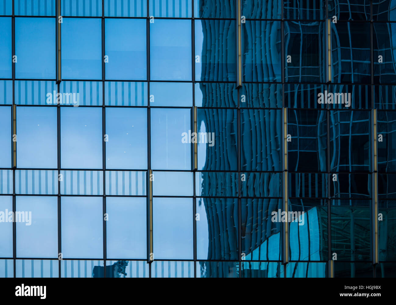 Windows of commercial building in Hong Kong Stock Photo - Alamy