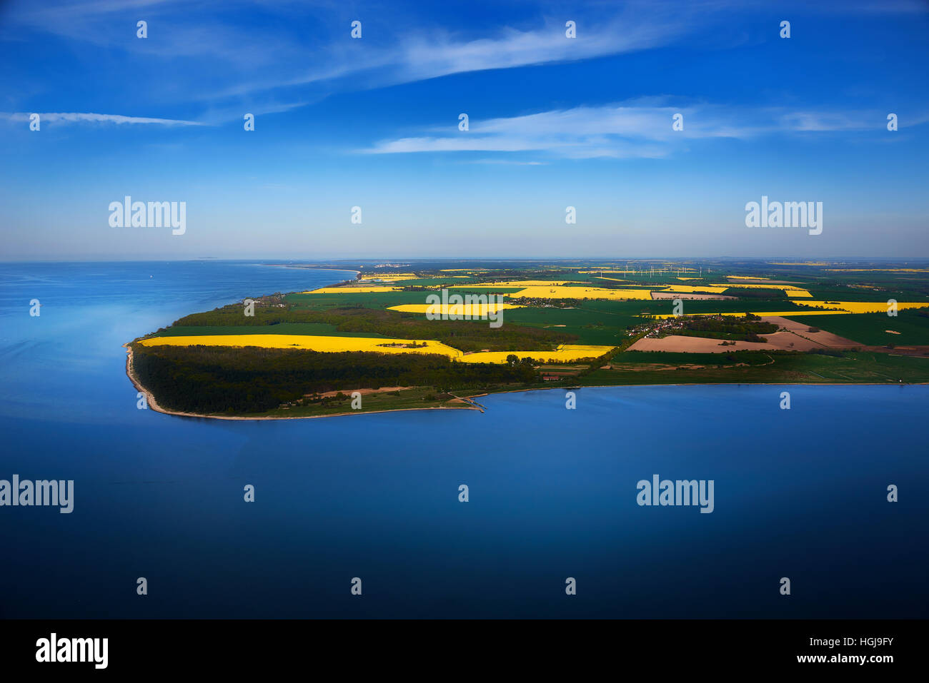 aerial photography of Nature reserve Lanken in baltic sea Stock Photo ...