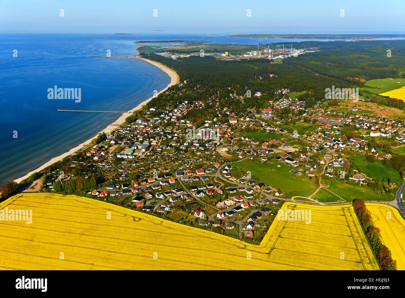 aerial view of Lubmin Stock Photo - Alamy