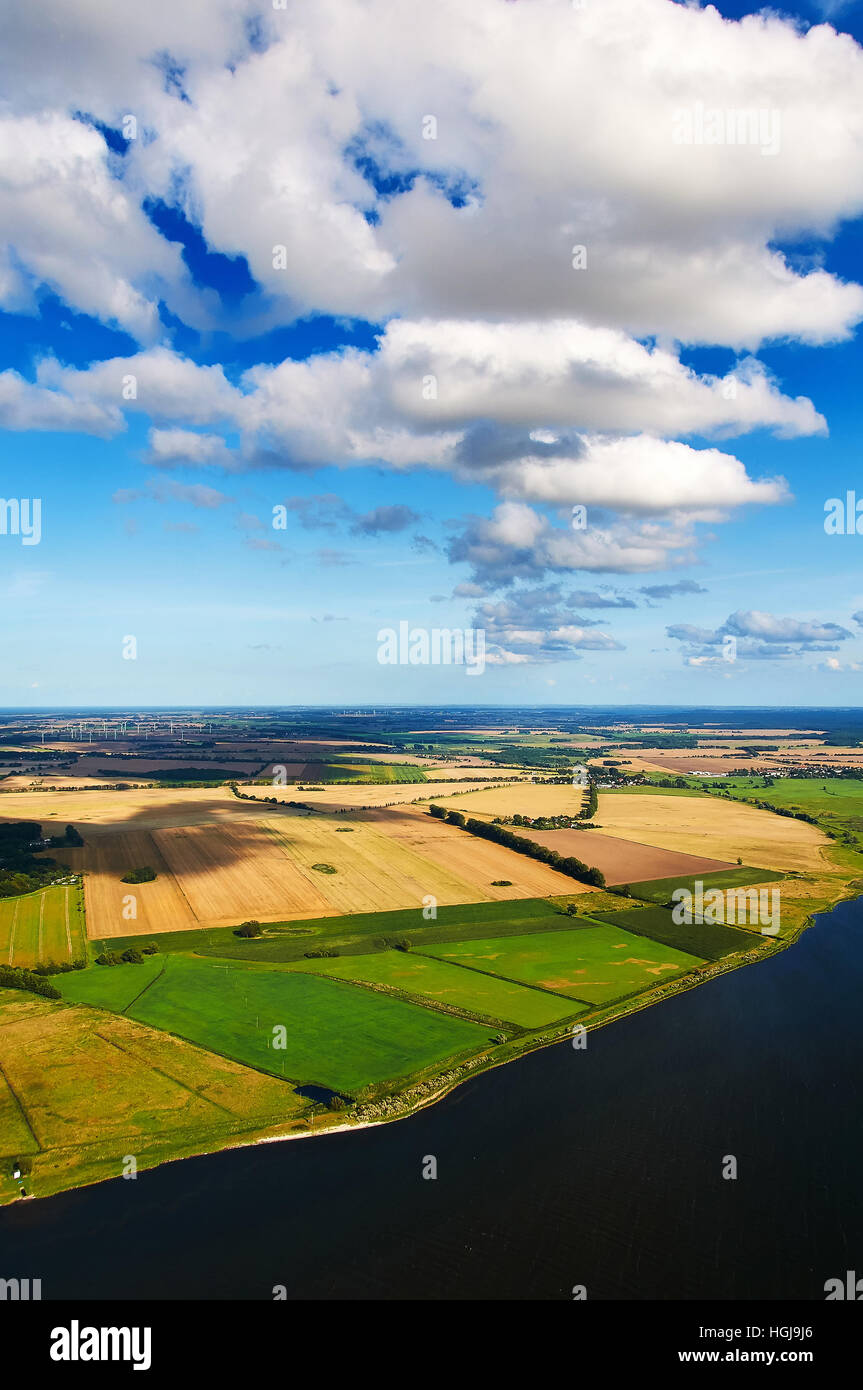 aerial view of fields Stock Photo - Alamy
