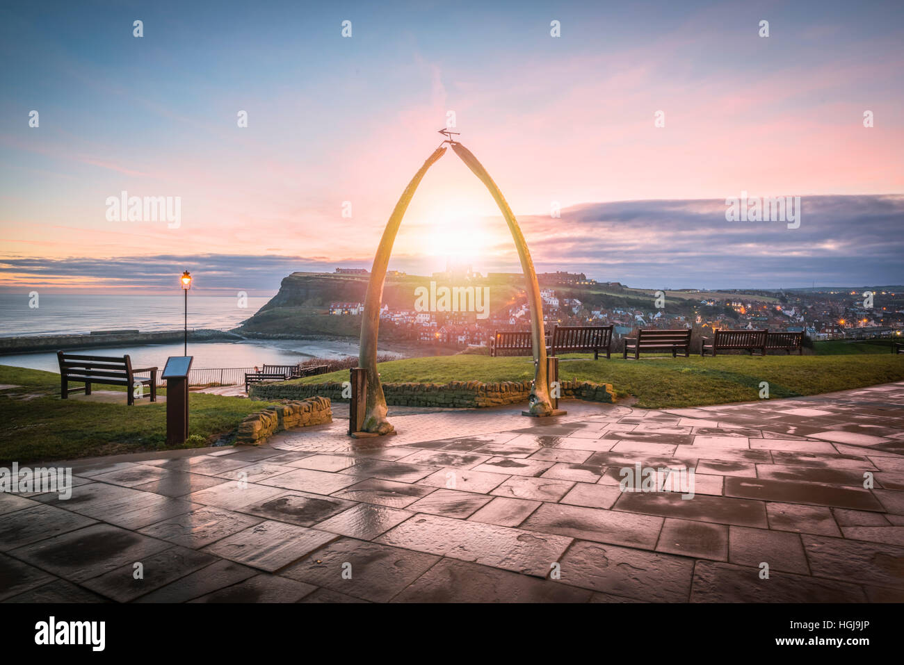 The wonderful historic town of Whitby, North Yorkshire, with its many ...