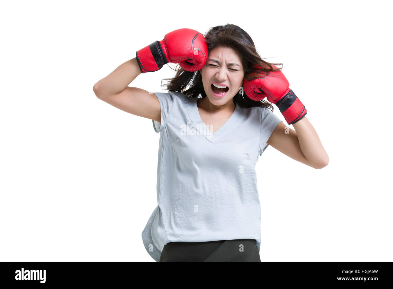 Furious young chinese woman hi-res stock photography and images - Alamy