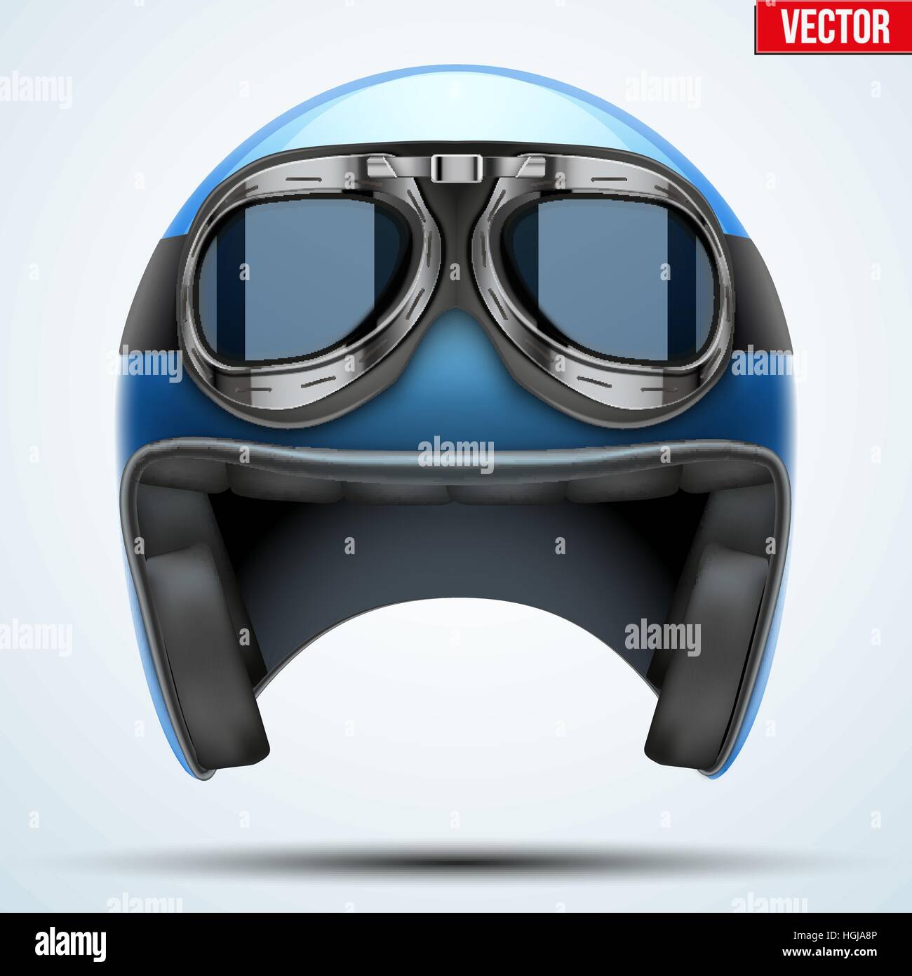 Vintage motorcycle helmet with goggles Stock Vector Image & Art - Alamy