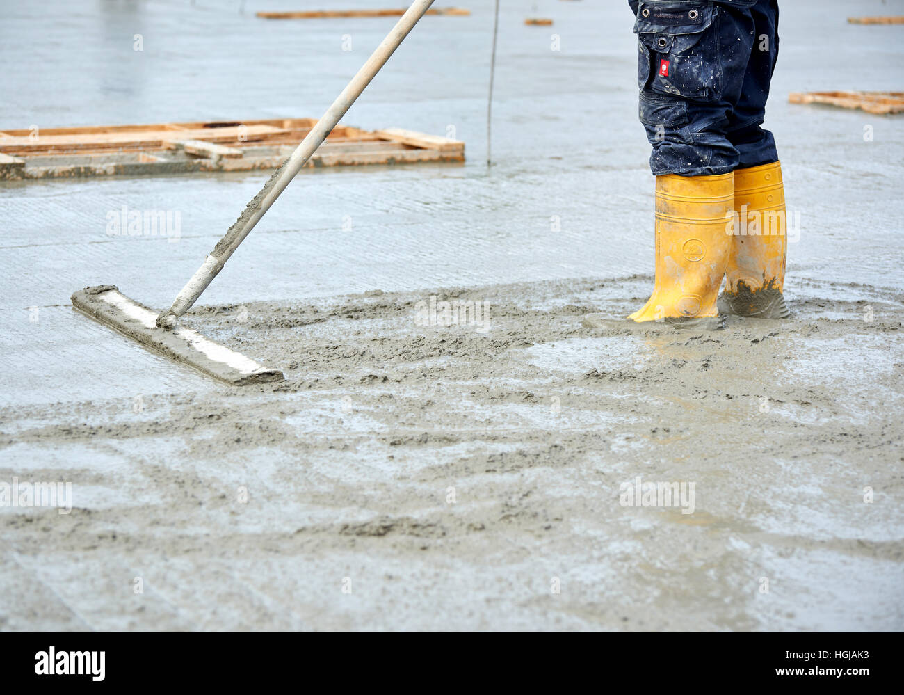 construction site pouring concrete Stock Photo - Alamy