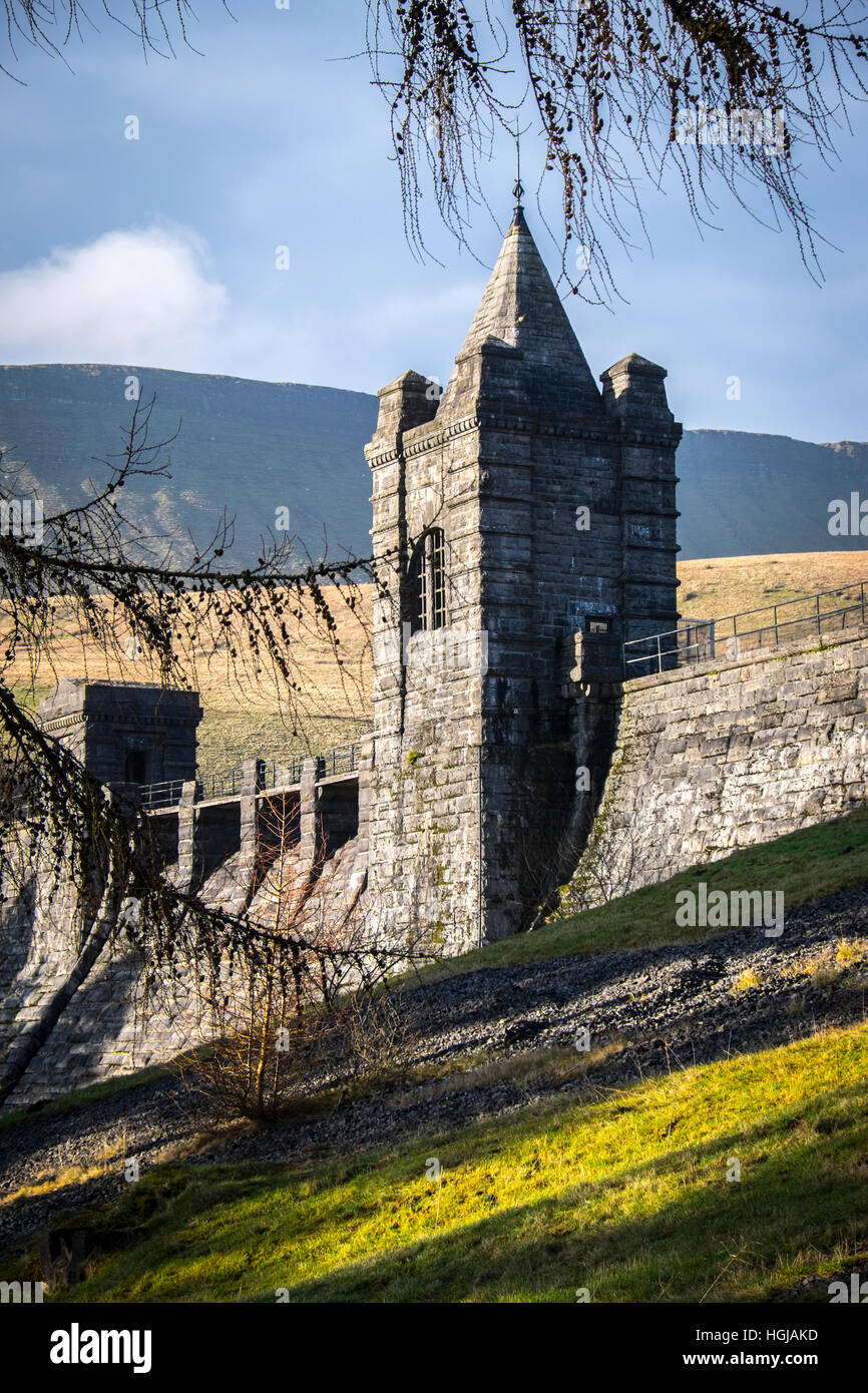 reservoir dam with tower Stock Photo - Alamy