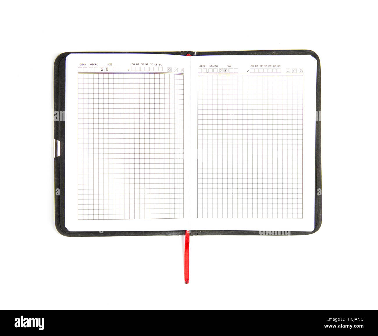 open notebook paper isolated white background Stock Photo - Alamy