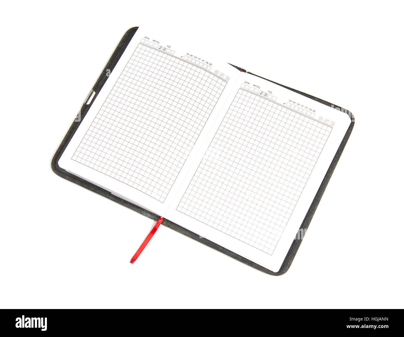 open notebook paper isolated white background Stock Photo - Alamy