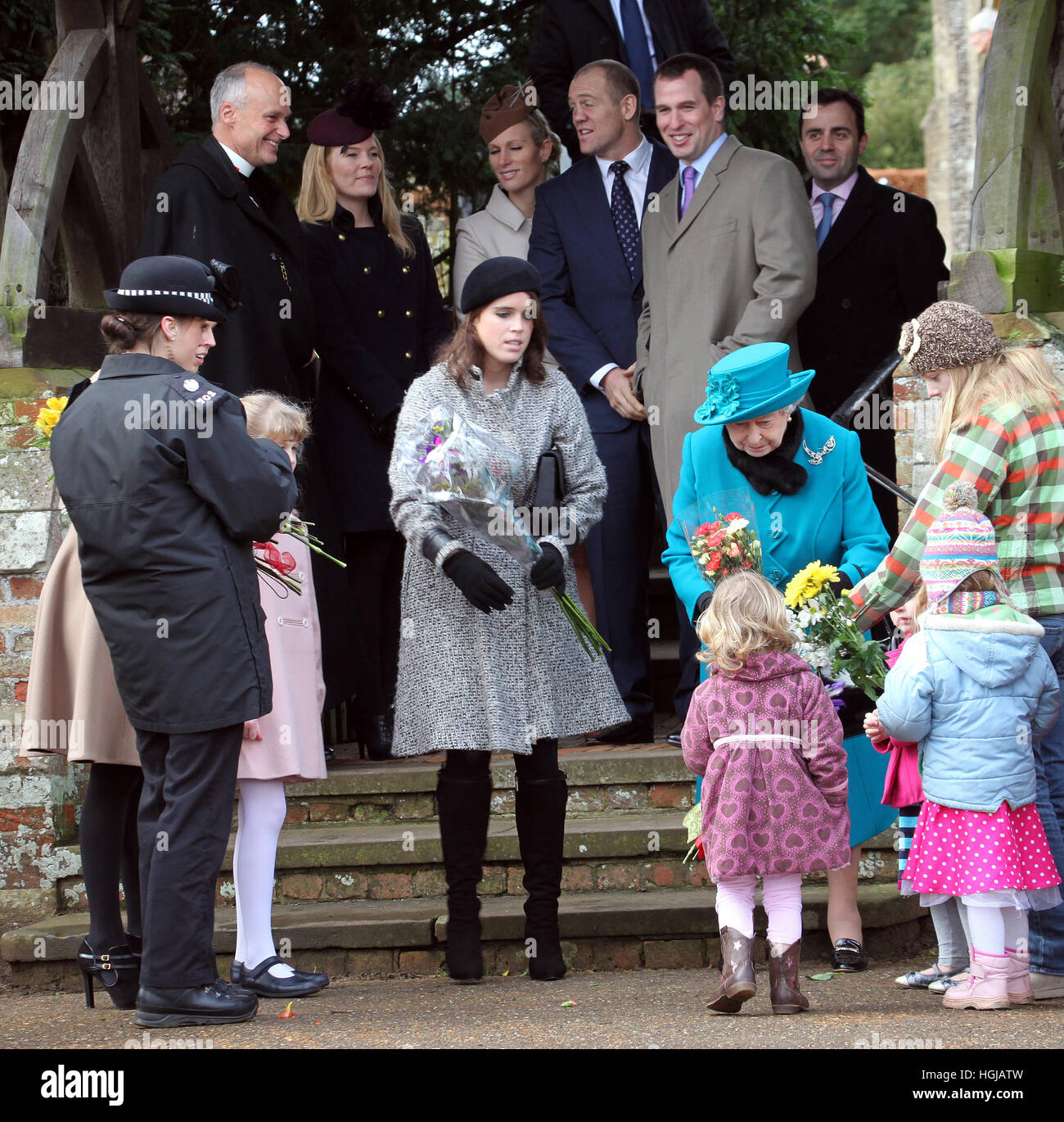 The Royal Family Attend the church of St Mary Magdalene on the ...