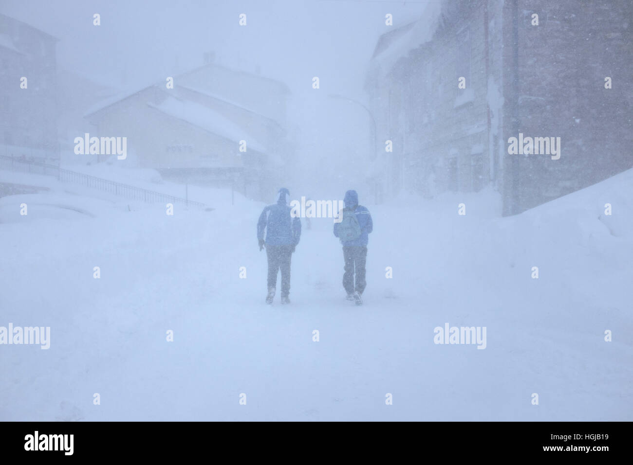 Heavy snow in central Italy Stock Photo - Alamy