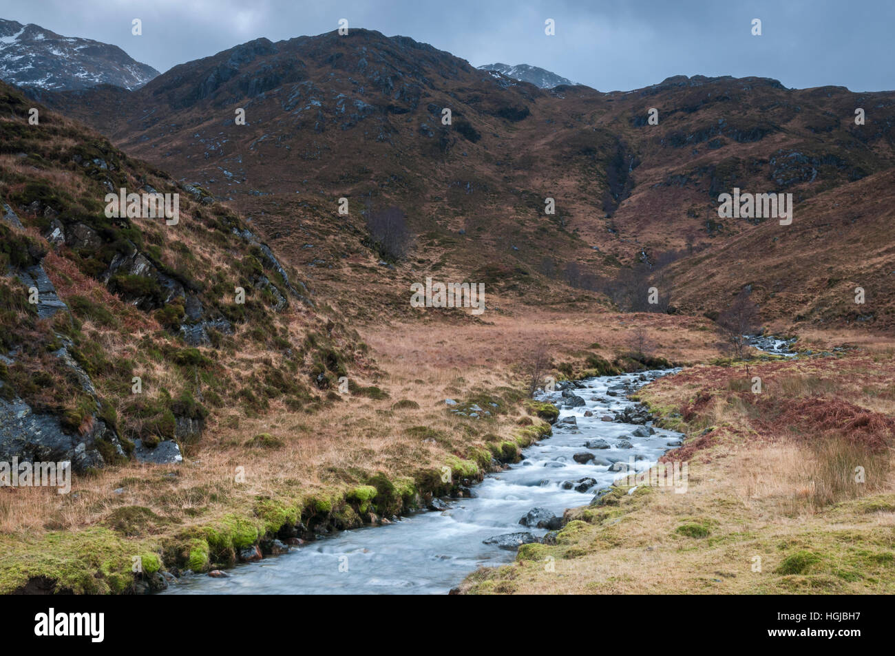 The landscape around Kinloch Hourn in the Northwest Highlands of ...