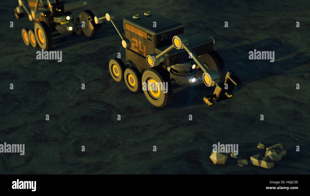3d render. Planet exploration vehicle Stock Photo - Alamy