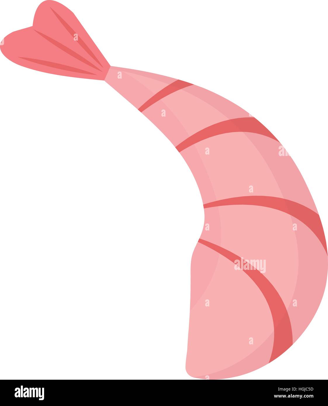 Shrimp icon flat style. Prawn isolated on white background. Vector ...