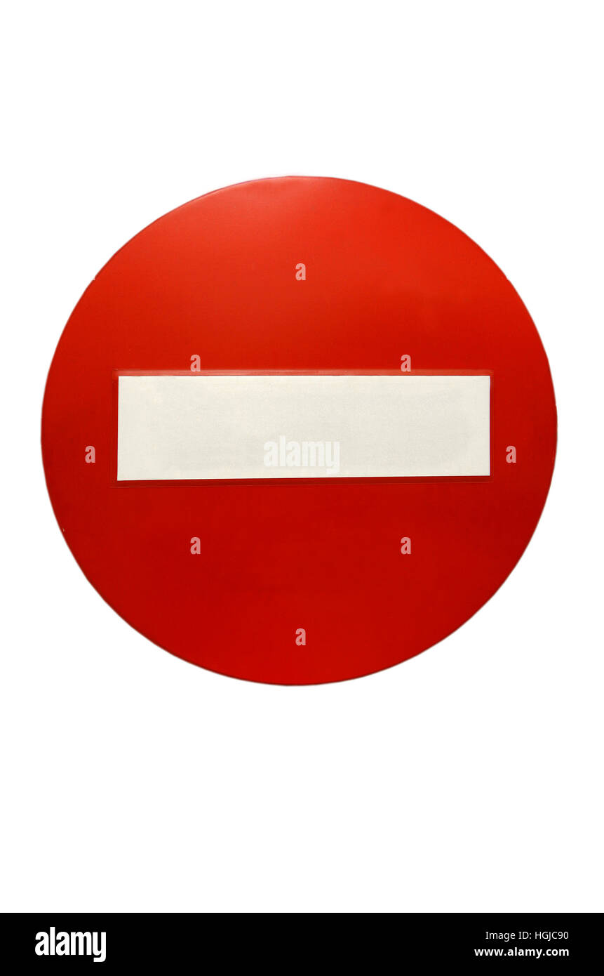 No entry road signs Cut Out Stock Images & Pictures - Alamy