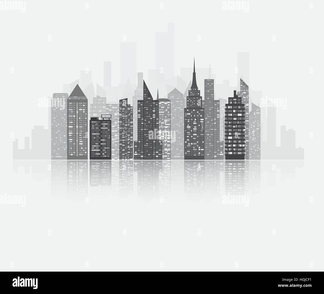 Modern city in america night Stock Vector Images - Alamy