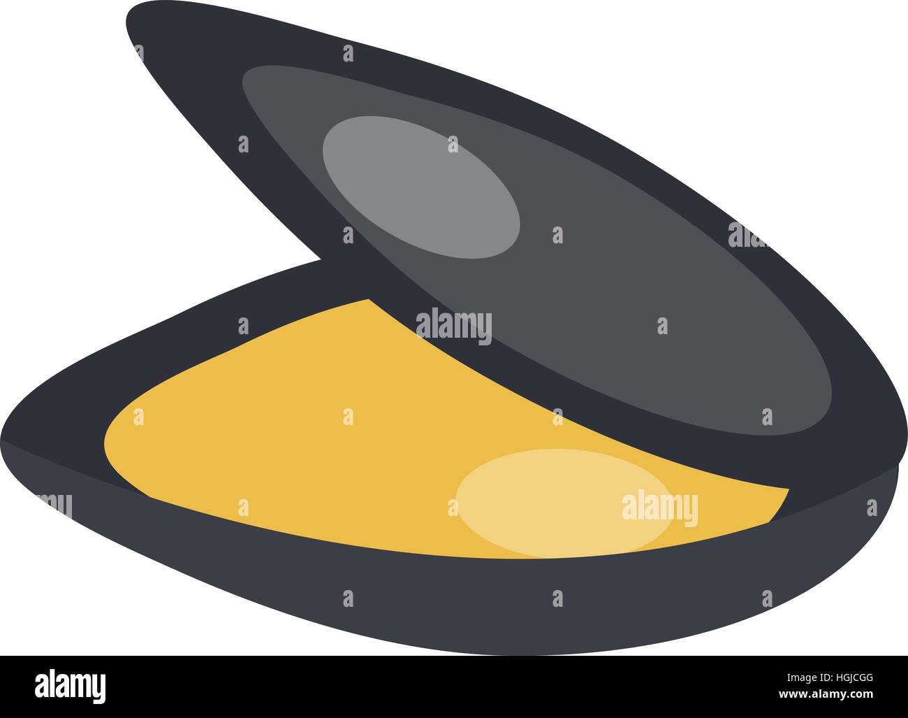 Mussel icon logo element. Flat style, isolated on white background ...