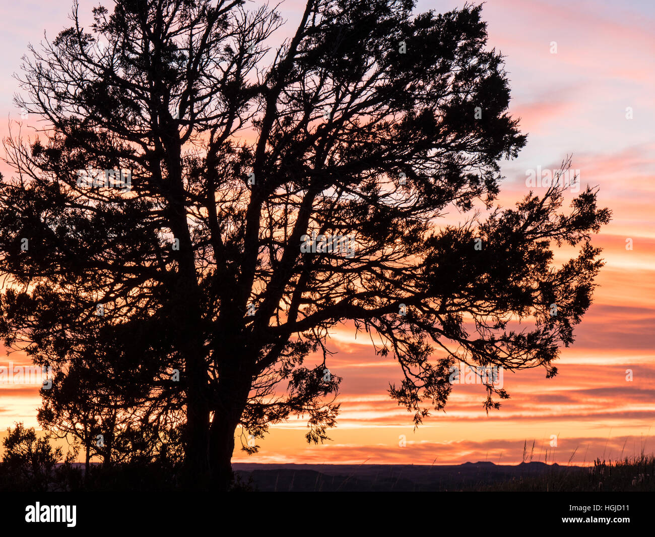 Sunset from near Buck Hill, South Unit, Theodore Roosevelt National ...
