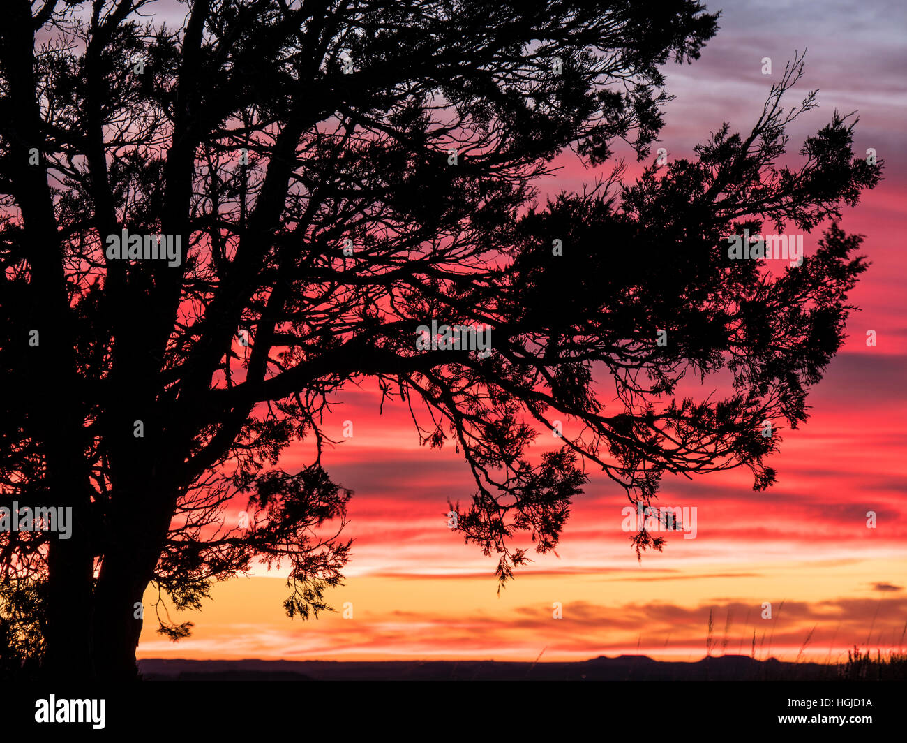 Sunset from near Buck Hill, South Unit, Theodore Roosevelt National ...