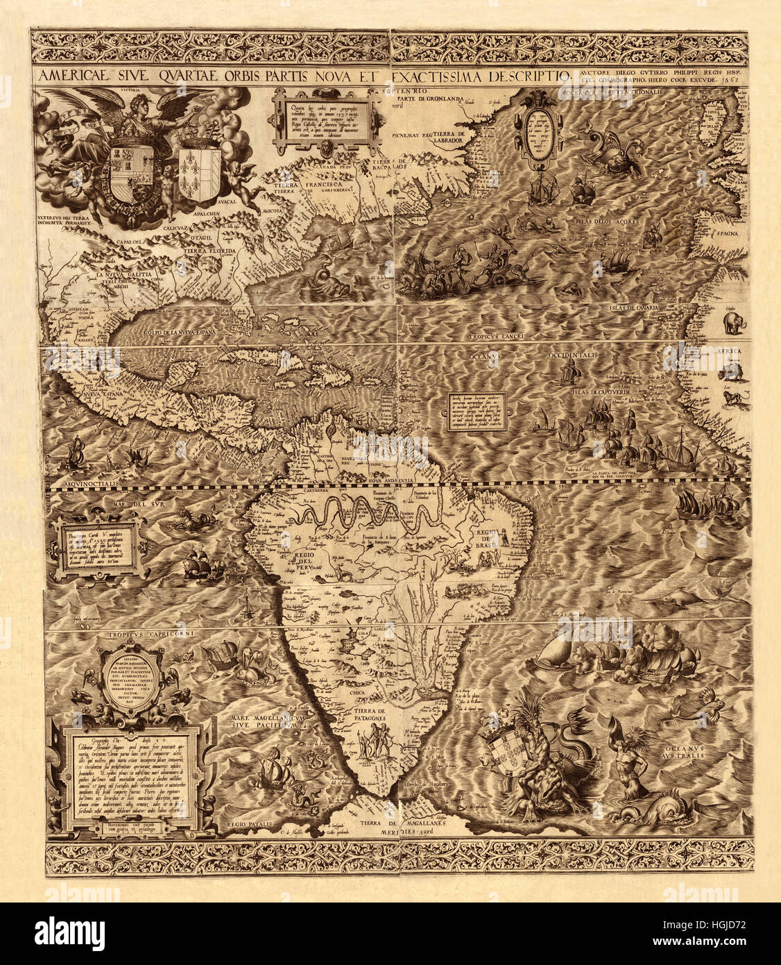 Map of america 1562 hi-res stock photography and images - Alamy