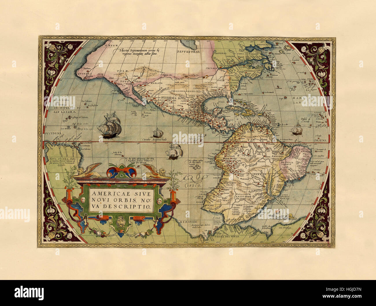 1570 america map hi-res stock photography and images - Alamy