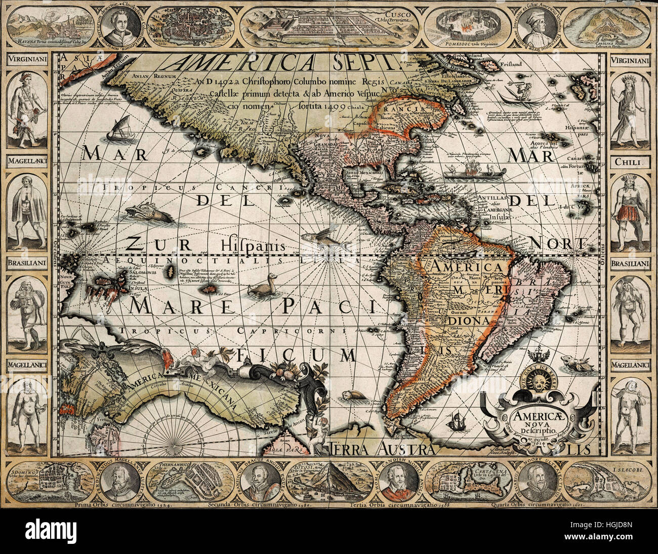 Vintage map central america hi-res stock photography and images - Alamy