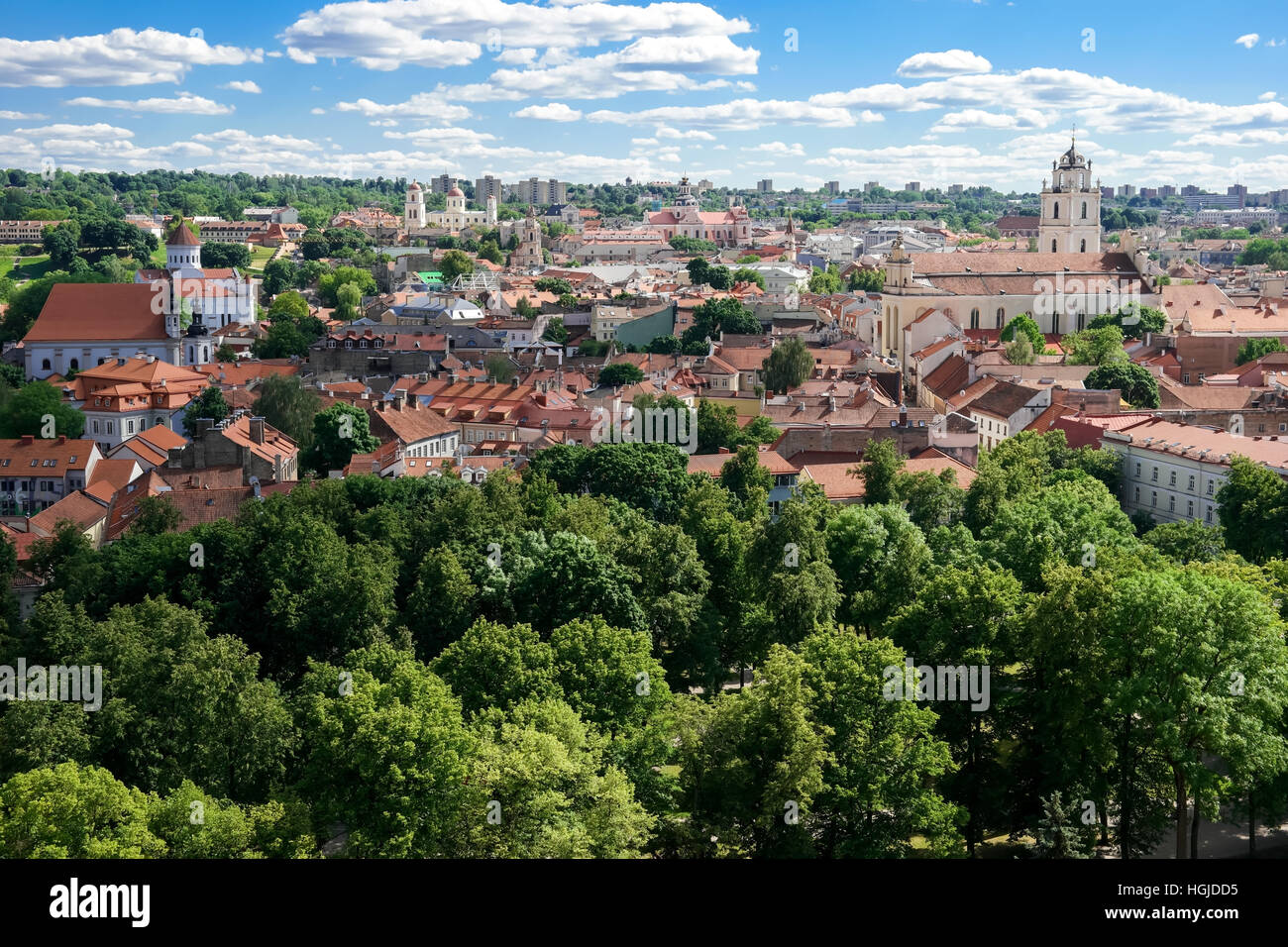 Aerial view of town Stock Photo - Alamy
