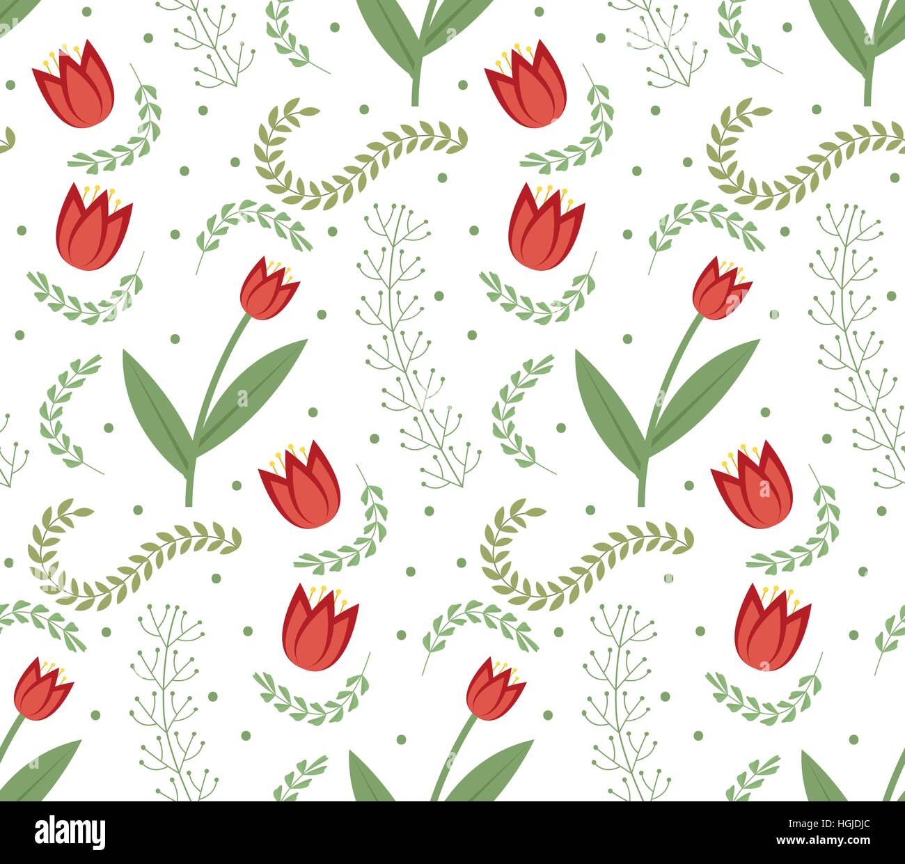 Floral seamless pattern. Flowers repeating texture. Botanical endless ...