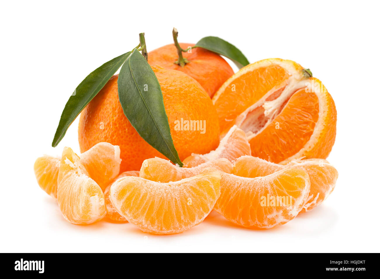 Tangerine tropical fruit isolated on white background Stock Photo - Alamy