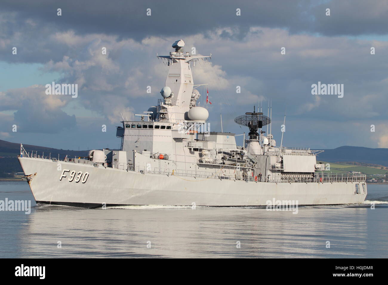 BNS Leopold I (F930), a Karel Doorman-class frigate of the Belgian Navy ...