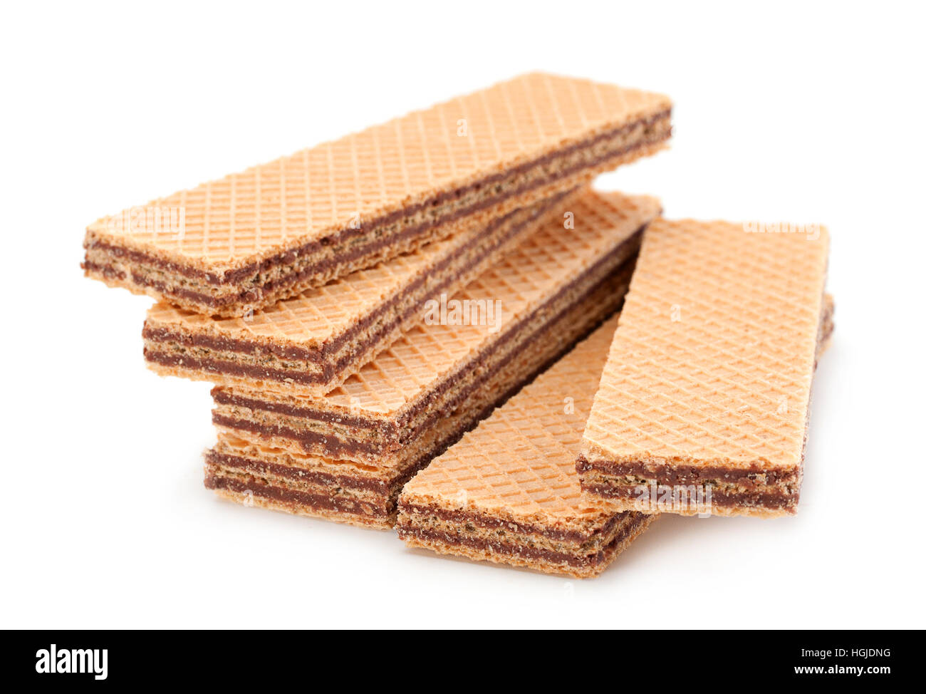 Wafer closeup isolated on white background Stock Photo - Alamy