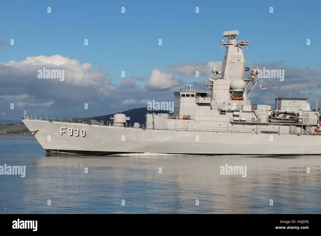 BNS Leopold I (F930), a Karel Doorman-class frigate of the Belgian Navy ...