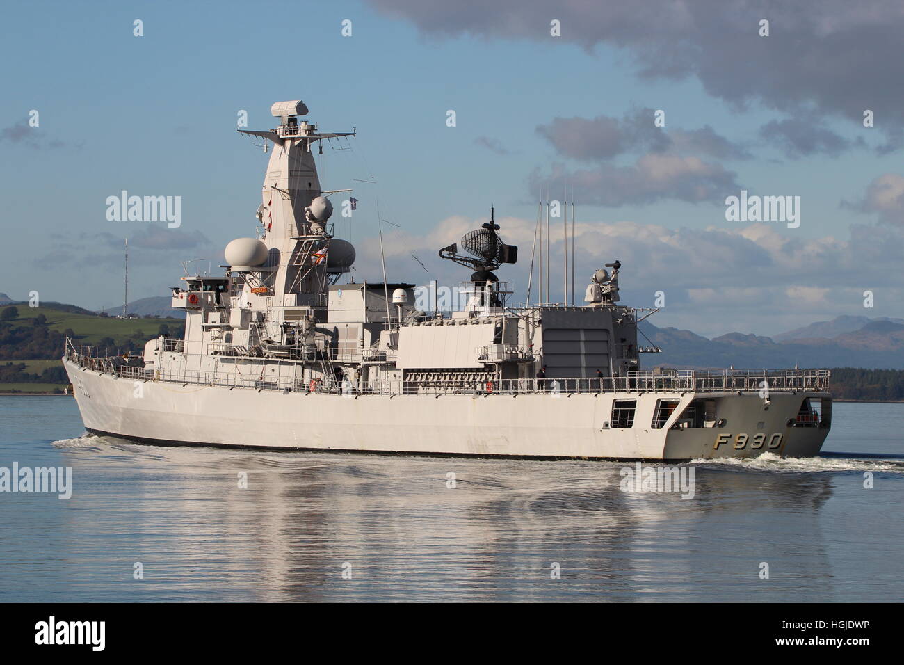 BNS Leopold I (F930), a Karel Doorman-class frigate of the Belgian Navy ...