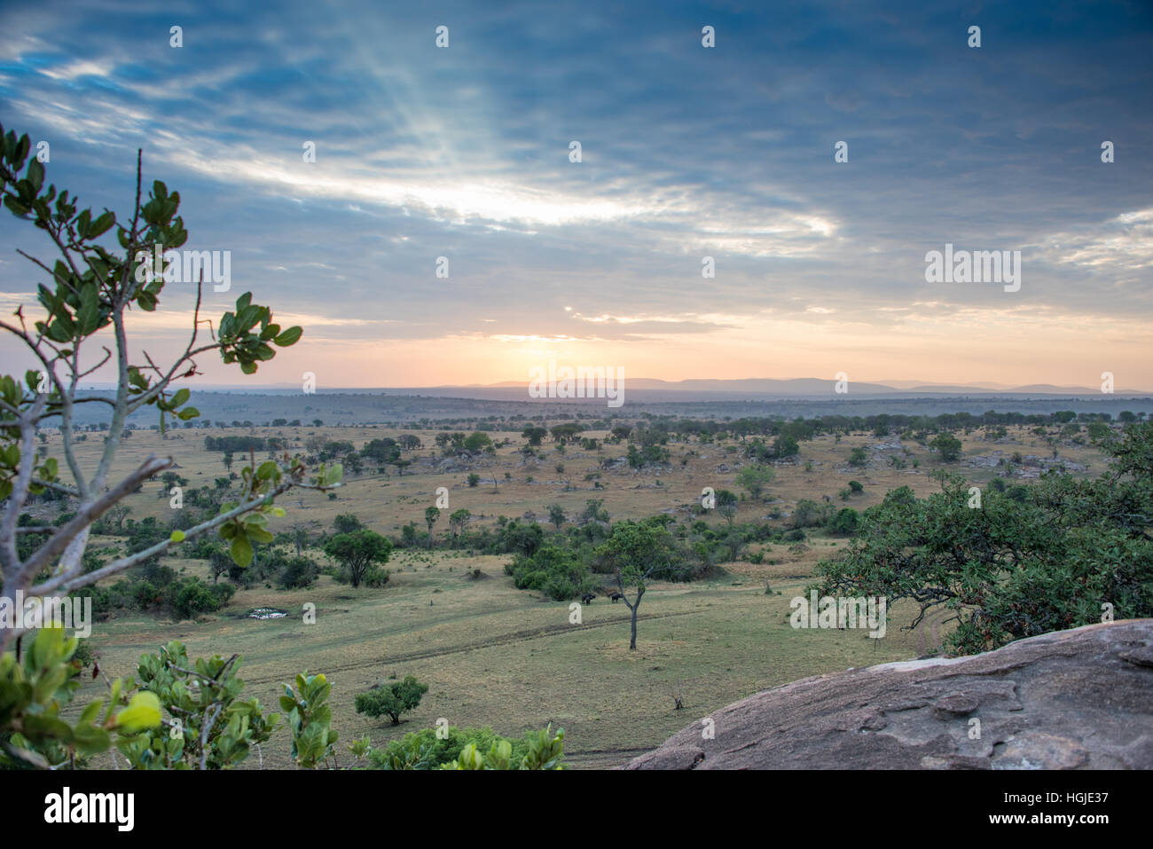 Aerial landscape view sun setting hi-res stock photography and images ...