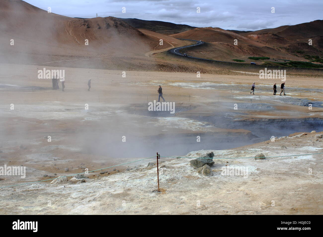 Geothermal site Iceland hot spring area Stock Photo - Alamy