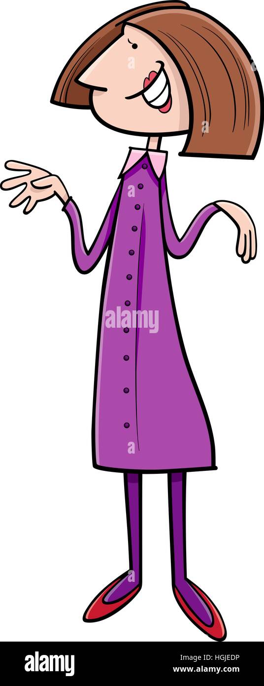 Cartoon Illustration of Adult Woman Character Stock Vector Image & Art ...