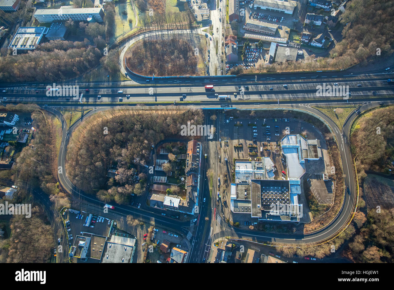 Aerial view of motorway hi-res stock photography and images - Alamy