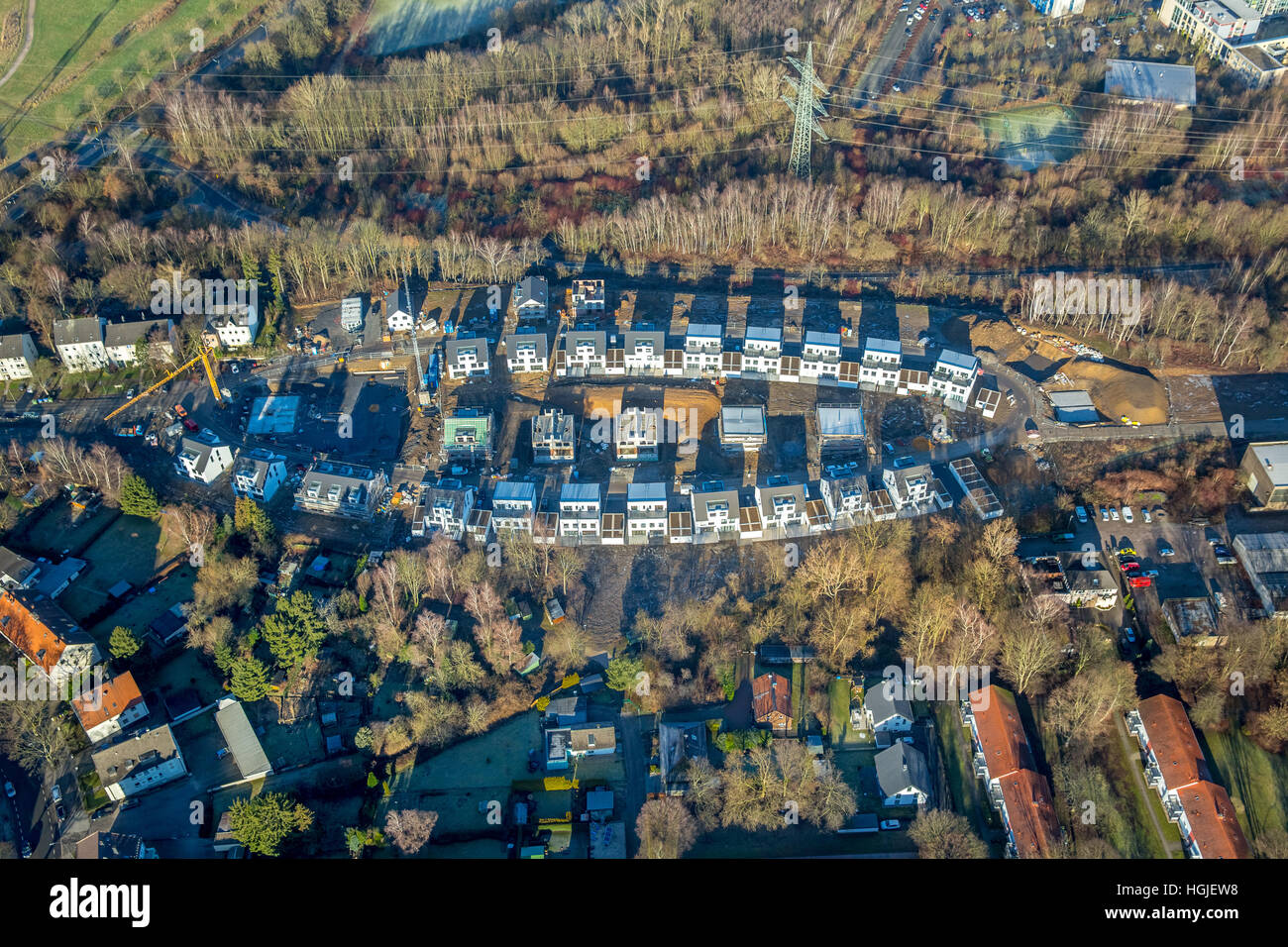 Aerial view, construction area Mark'scher Arch, Urban Planning, at the ...