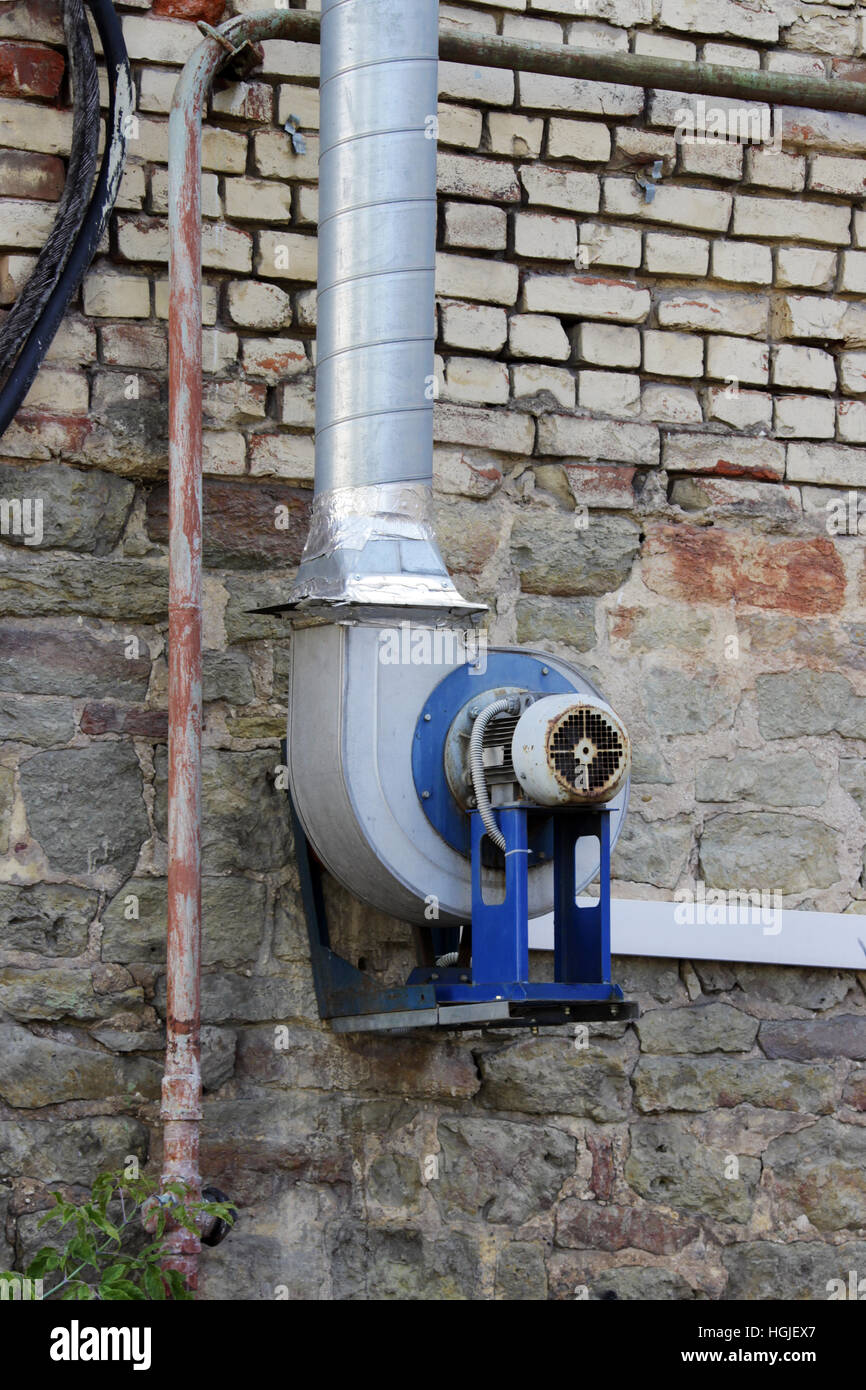 air ventilation systems on the brick wall Stock Photo - Alamy